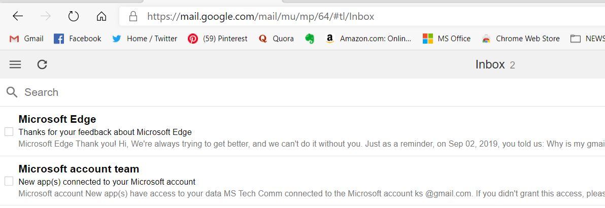 opening up gmail in Edge Beta... | Microsoft Community Hub