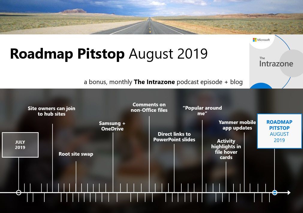 SharePoint Roadmap Pitstop August 2019