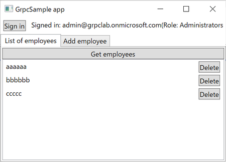 ASP.NET Core gRPC and WPF on .NET Core with Azure AD Authorization/Authentication | Microsoft ...