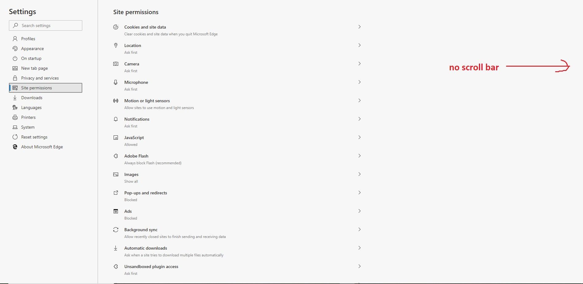Unable to scroll and no scroll bar. | Microsoft Community Hub