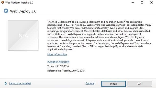 How to migrate a website using Web Deploy
