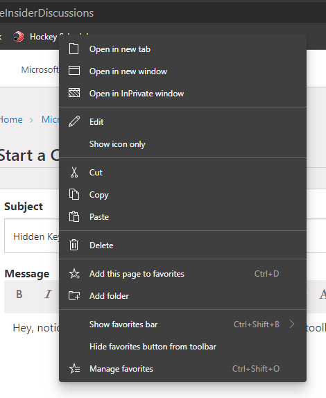 Hidden Keyboard Shortcuts on Right-Click Menu Lead to Deleted Favorites ...