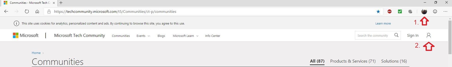 Microsoft Tech Community sign in credential question | Microsoft Community Hub