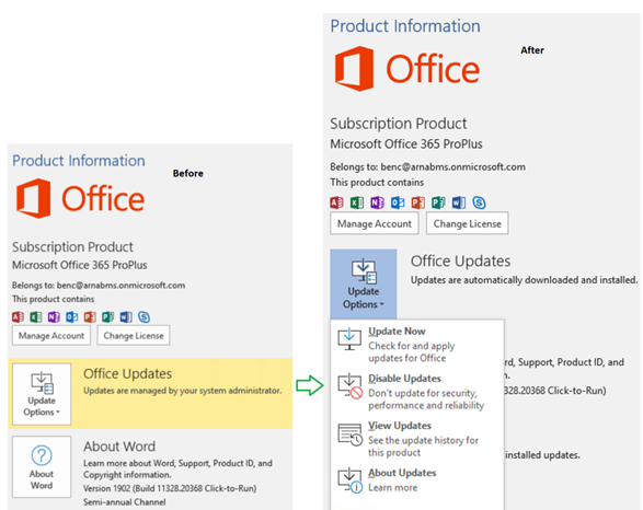 Co-Management of Office Click-to-Run apps Workload | Microsoft ...