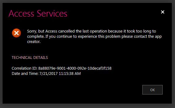Access Web App Not Loading Form | Microsoft Community Hub