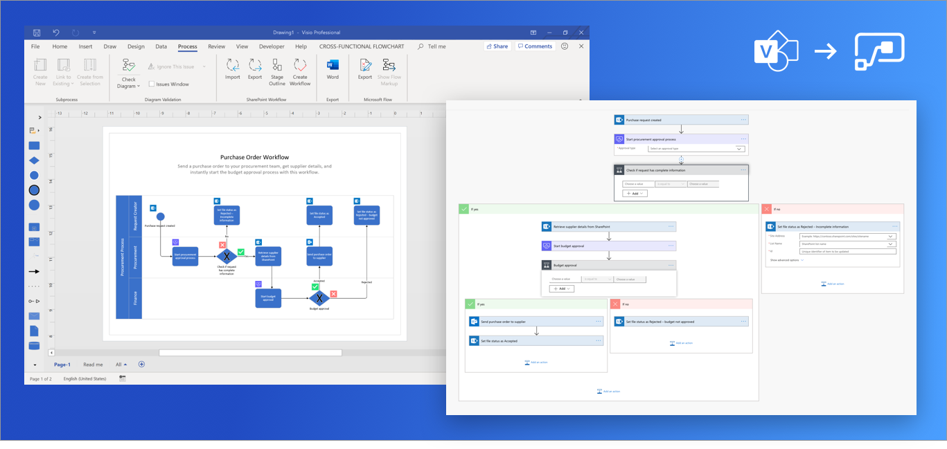 Export Visio diagrams to Power Automate is now generally available ...
