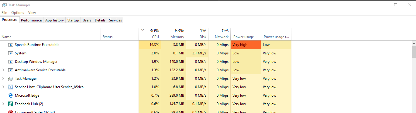 [FIXED] Win10 Build 19008 - Always and Constant High CPU usage: Speech Runtime Executable ...