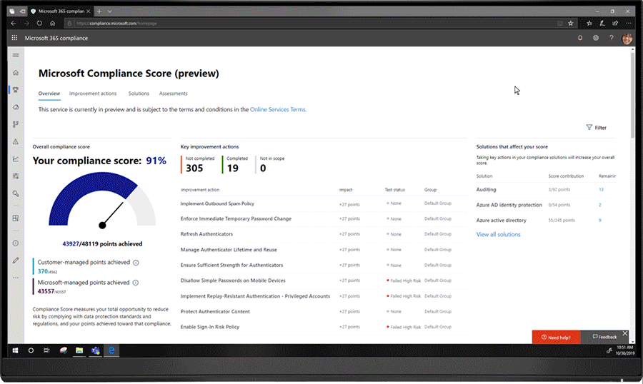 Simplify compliance and reduce risk with Microsoft Compliance Score ...