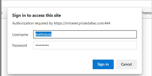 Windows Integrated Authentication - Dialog box prompt for credentials ...
