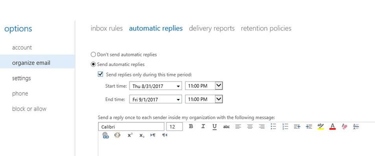 Automatic Replies in Office 365 Admin Center | Microsoft Community Hub