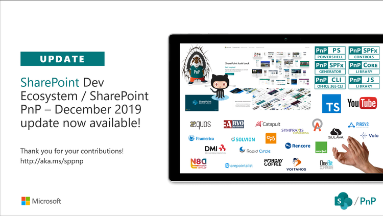 SharePoint Development Community (PnP) – December 2019 update