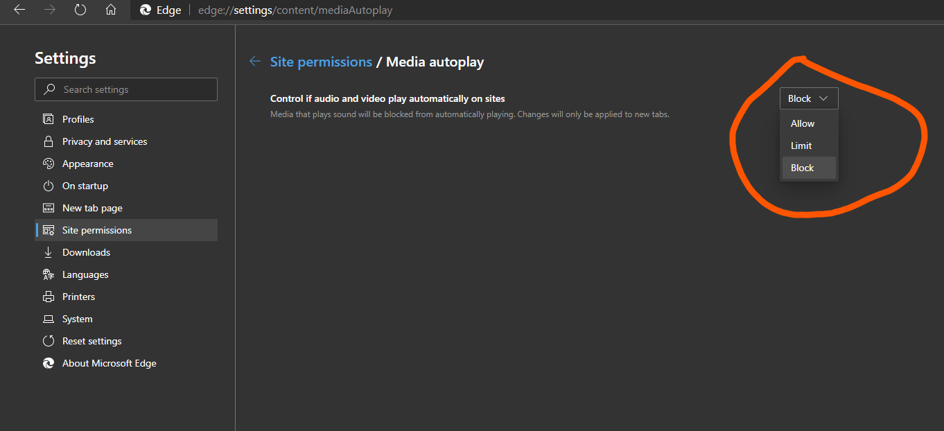Add Audio-only blocking to Media autoplay blocking in Edge browser ...