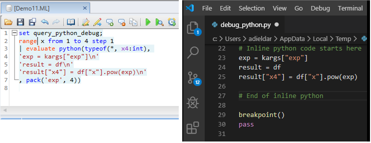 How to debug inline Python code in Azure Data Explorer | Microsoft ...