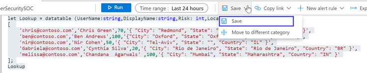 Implementing Lookups in Azure Sentinel | Microsoft Community Hub