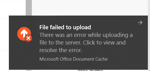 "File failed to upload" - but the file uploaded | Microsoft Community Hub