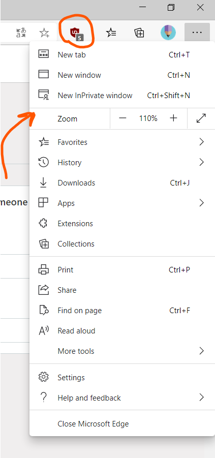 The separating line above zoom disappears after moving an extension to ...