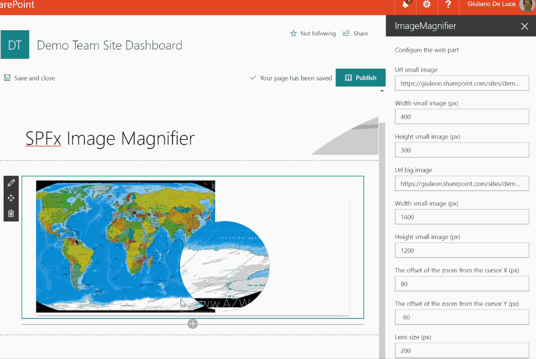SharePoint Framework magnifying an image through a lens | Microsoft ...