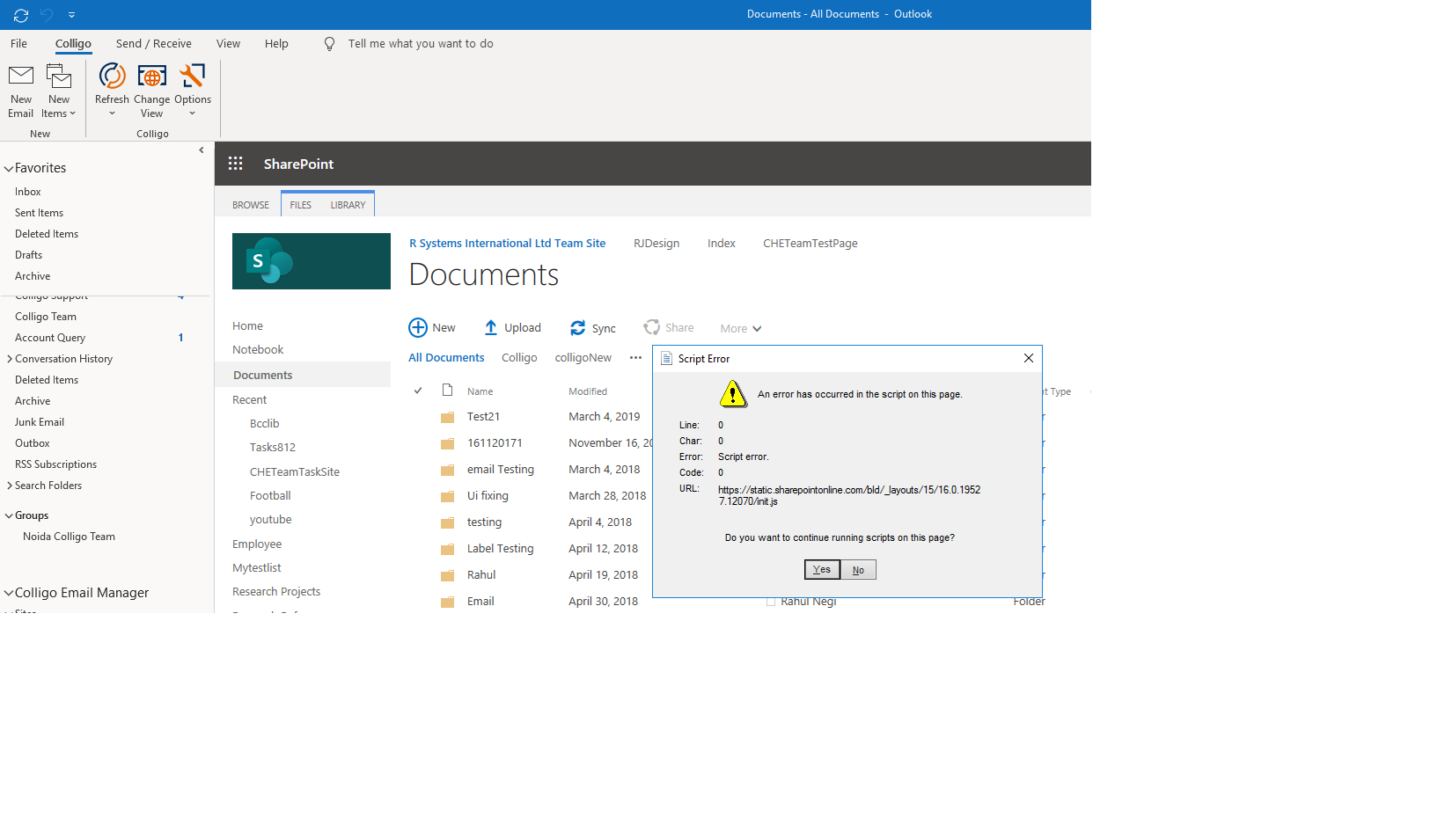 Getting Script Error In Office 365 | Microsoft Community Hub