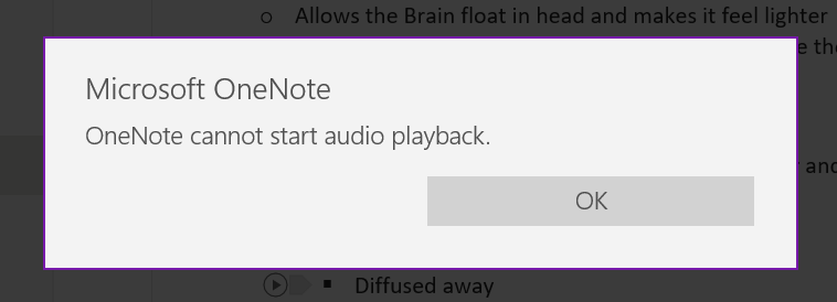 OneNote Audio Playback error | Microsoft Community Hub