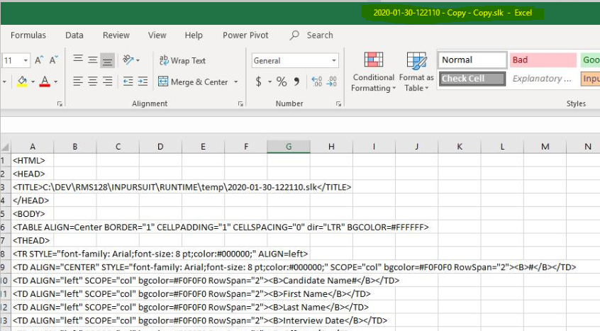 EXCEL : .SLK file not showing data in table format | Microsoft ...