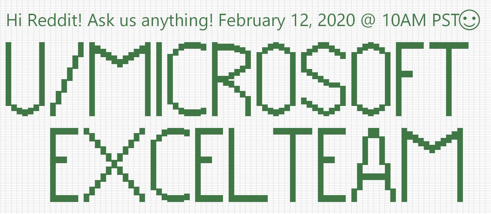 Excel Reddit AMA