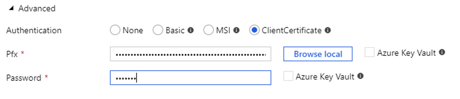 Basic and Cert Authentication support added to ADF Web & Webhook ...