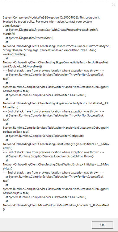 System.Component!Model.Win32Exception (0x80004005) | Microsoft Community Hub