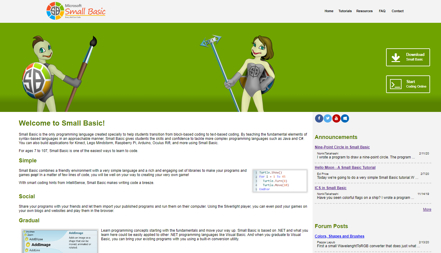 NEW UPDATES: Small Basic Website 2.2 & Small Basic Online 1.0 ...