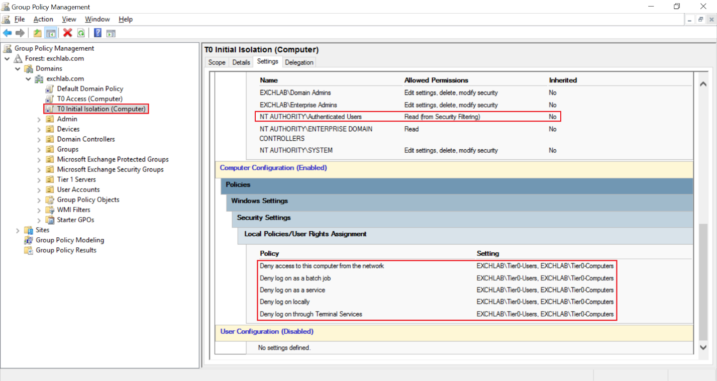 Initially Isolate Tier 0 Assets with Group Policy to Start ...