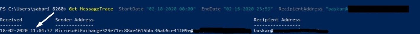 Get-messagetrace cmdlet gives contrasting Data | Microsoft Community Hub