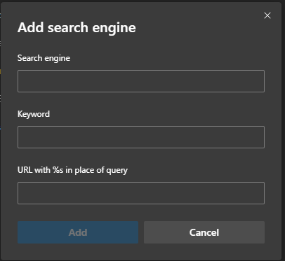 Custom Search Engines for Edge on Chromium | Microsoft Community Hub