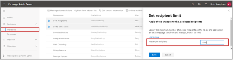 Customizable Recipient Limits in Office 365 | Microsoft Community Hub