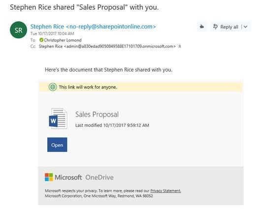Update to Sharing Emails in OneDrive | Microsoft Community Hub