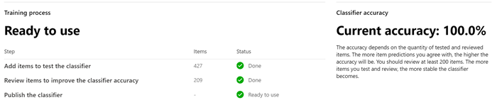 Trainable classifier auto-labeling with sensitivity labels preview ...