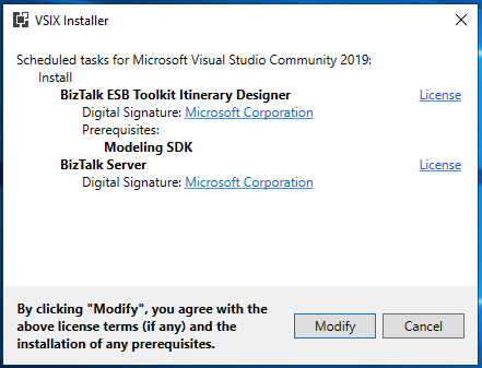 BizTalk Server 2020 Setup - Developer Tools installation | Microsoft ...
