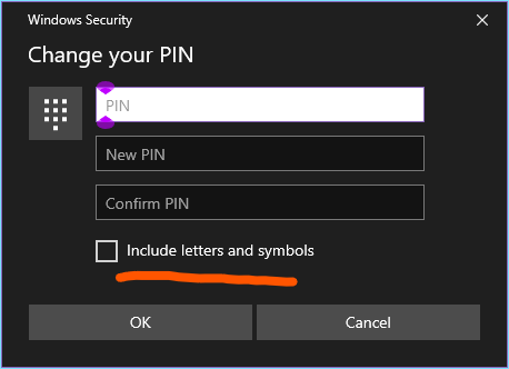 Windows 10 PIN that contains letters and numbers isn't automatically ...