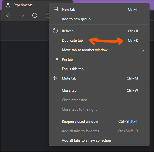 New Feature: now you can assign a shortcut key for Tab Duplication in ...