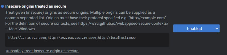 unsafely-treat-insecure-origin-as-secure does not seem to work in Edge 81.0.416.34 | Microsoft ...