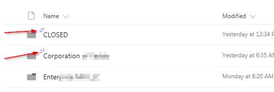 Blue lines on SharePoint folders and items in document library ...