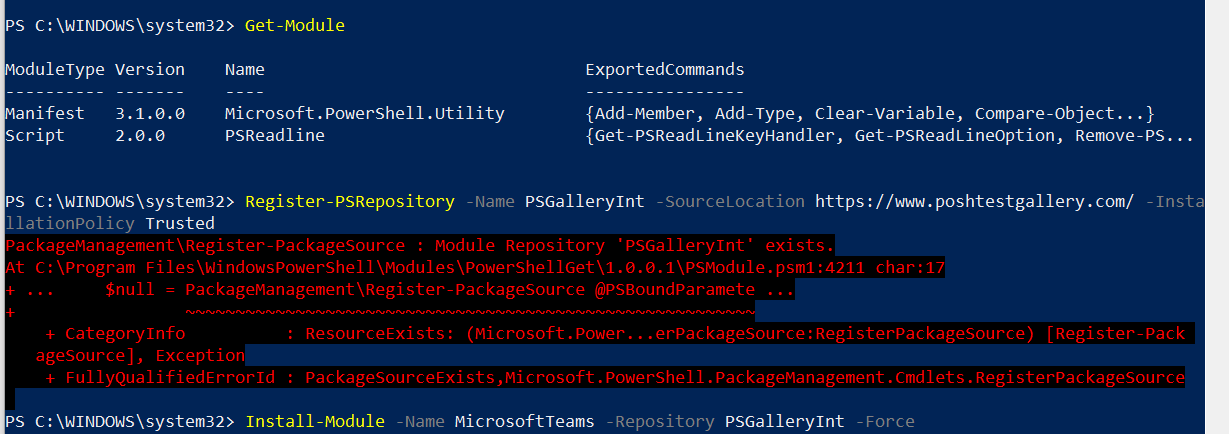 Unable to install latest PowerShell Module | Microsoft Community Hub