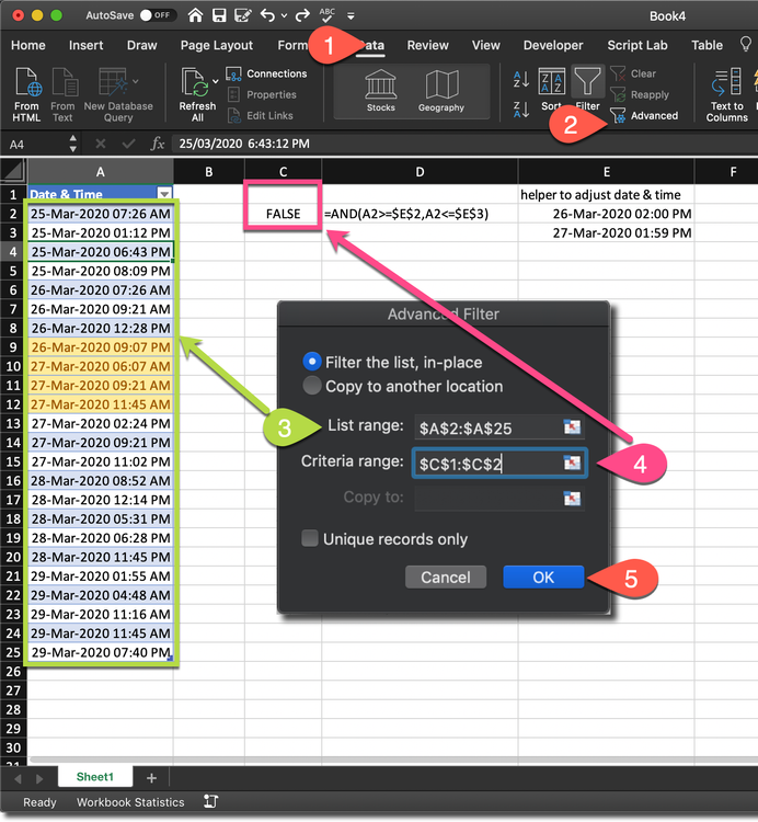 Filter between date and time | Microsoft Community Hub