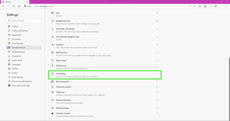 New Option: File Editing permission in Edge | Microsoft Community Hub