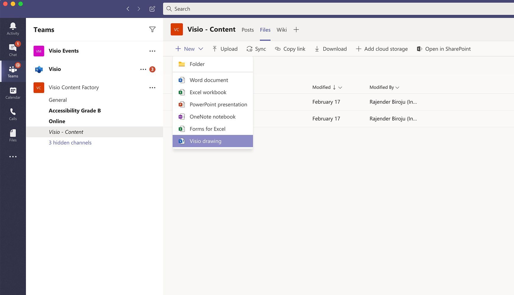 Create new Visio diagrams within Microsoft Teams | Microsoft Community Hub