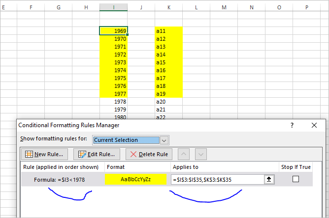 How to carry conditional formatting down from row to row | Microsoft Community Hub