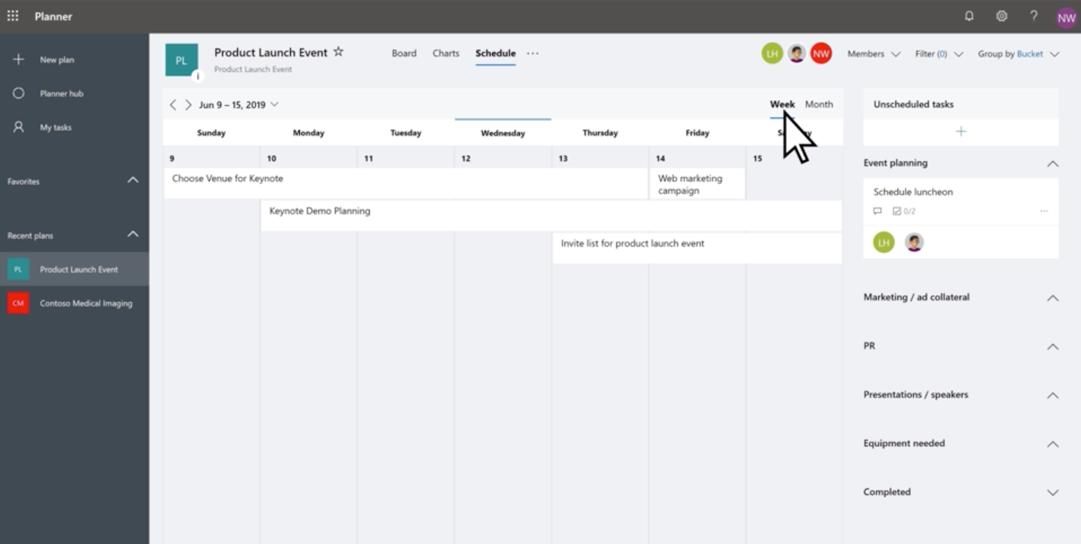 Microsoft Teams > Planner app > Schedule View > Public Holidays ...