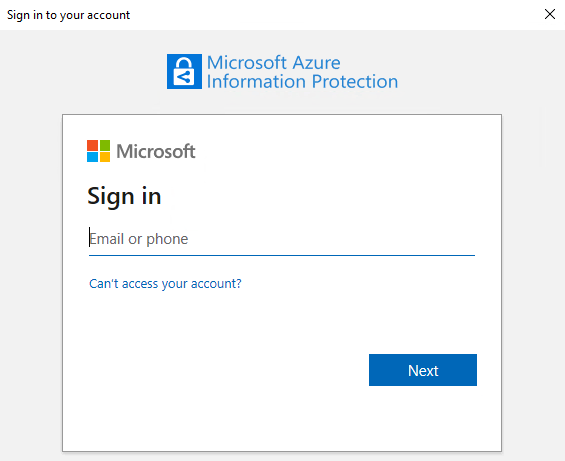 AIP Client Authentication Prompt | Microsoft Community Hub