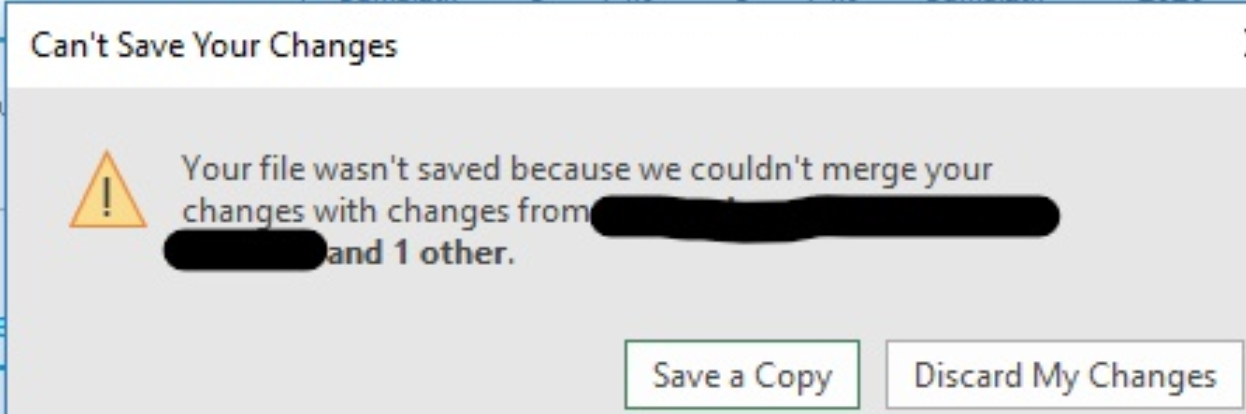 Using excel in teams with multiple users | Error message merging ...