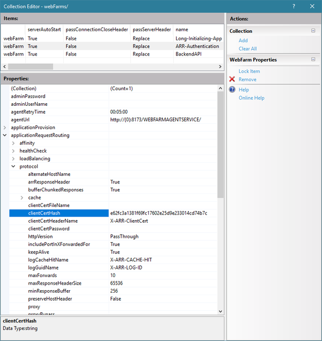 ARR authenticating itself to backend with client certificate on re-routing requests | Microsoft ...