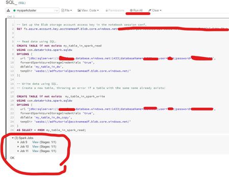 Step by step to transfer data from Azure Synapse instance using a Spark data source with ...