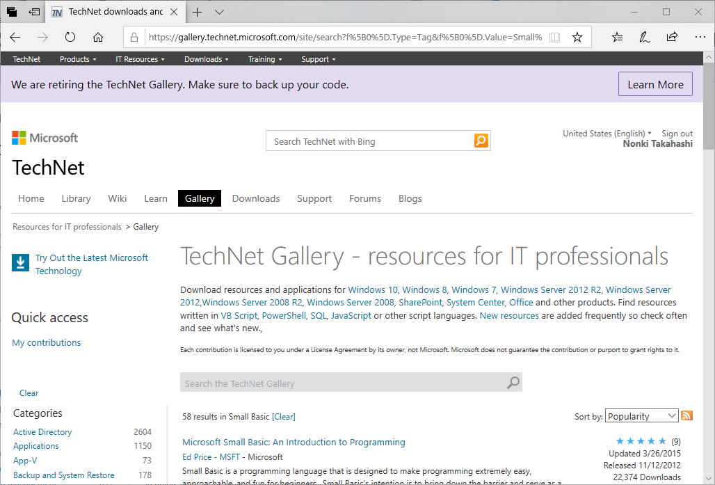 Get Ready to TechNet Gallery Retirement | Microsoft Community Hub